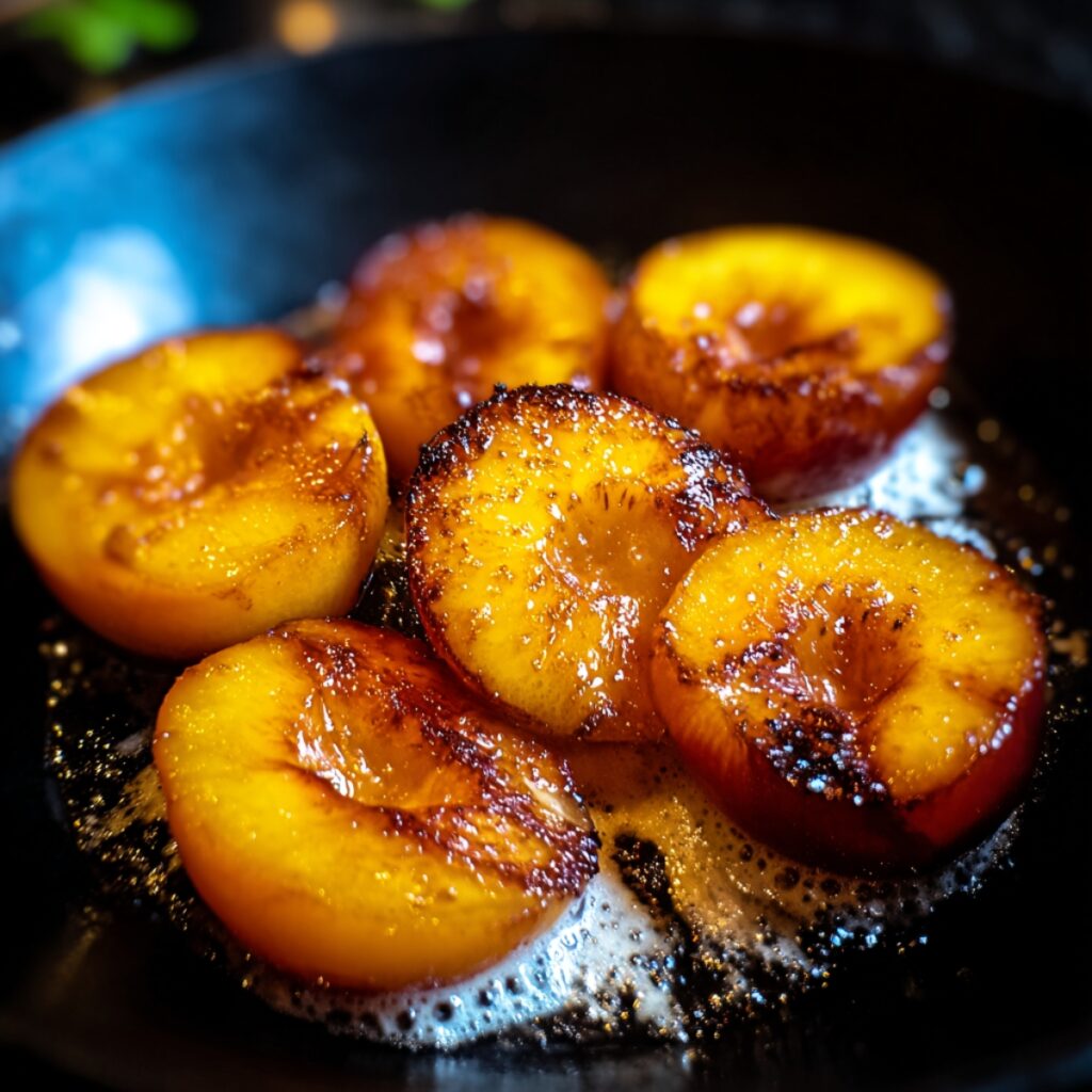 The Best Pan Fried Peaches Recipe