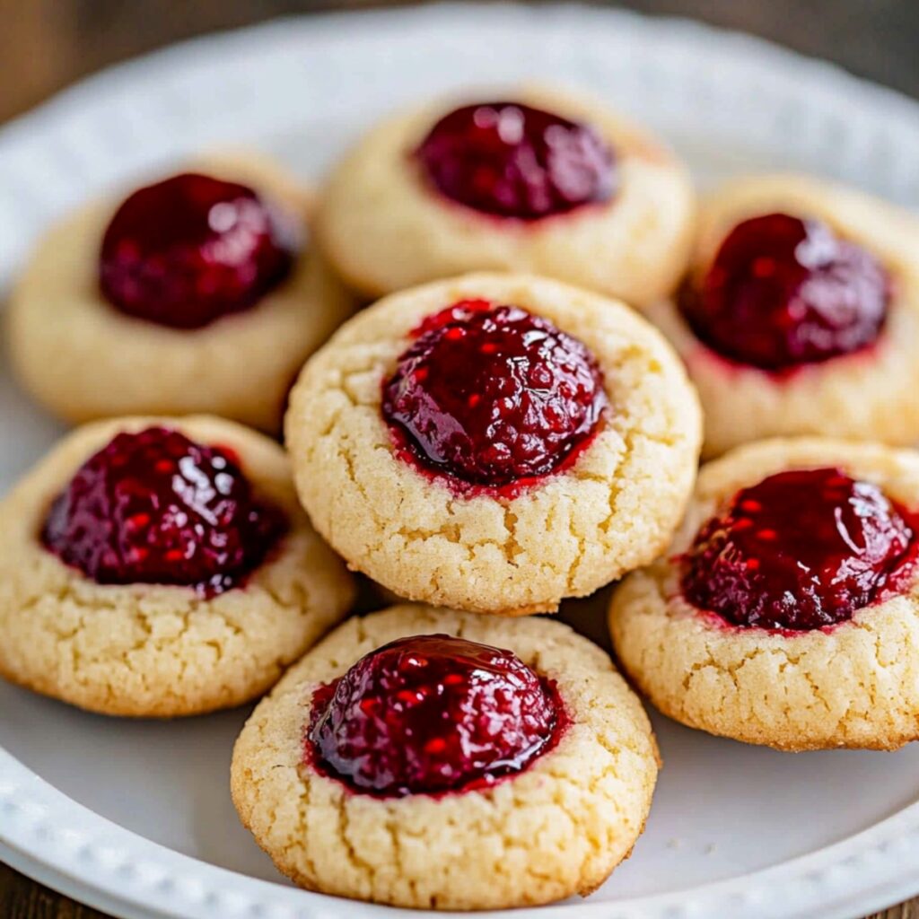 Easy Raspberry Thumbprint Cookies