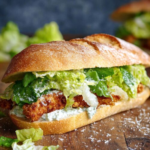 Easy Crispy Chicken Caesar Sandwich