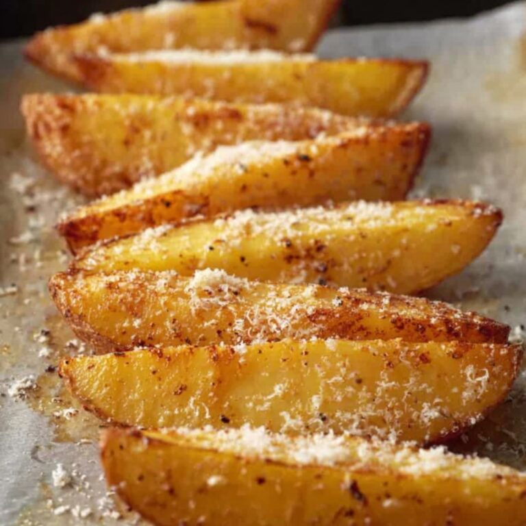 Easy Garlic Parmesan Baked Potato Wedges