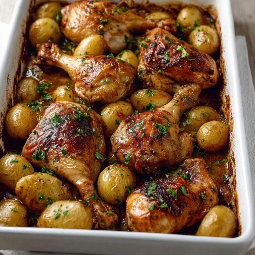Easy One Pan Chicken and Potatoes | 9 Ingredients
